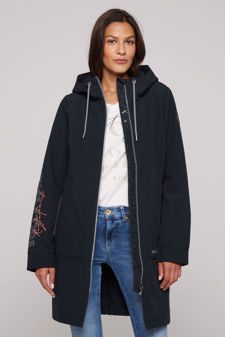 CAMP DAVID & SOCCX | Softshellmantel mit Kapuze blue navy | S